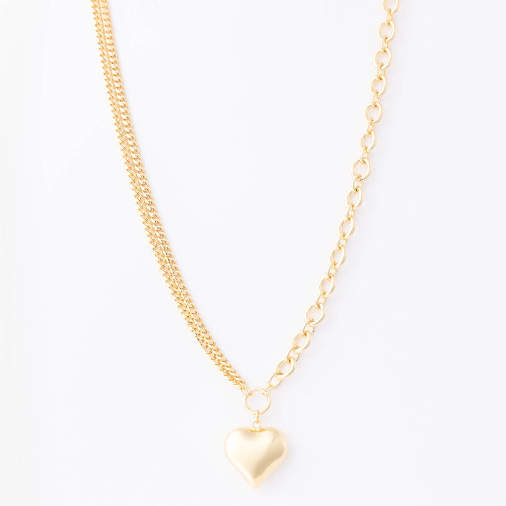 Katherine Heart Charm Necklace • Gold – Tonya's Treasures Inc.