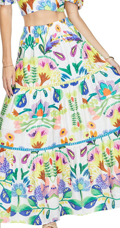 Trim Tiered Skirt • Island Art – Tonya's Treasures Inc.
