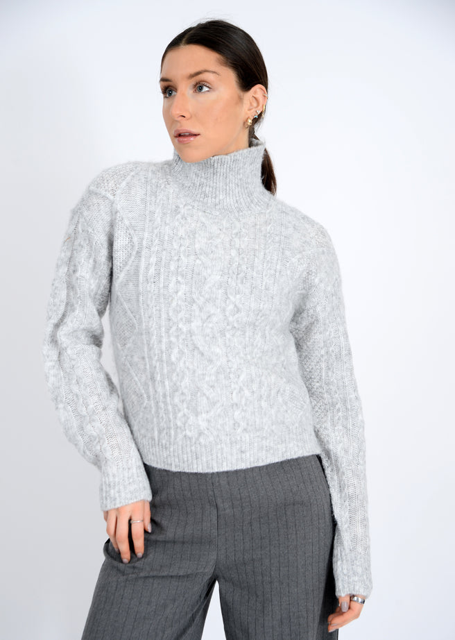 Erin Turtleneck Sweater • Gray – Tonya's Treasures Inc.